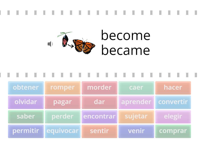 Verbos Irregulares En Ingles Find The Match