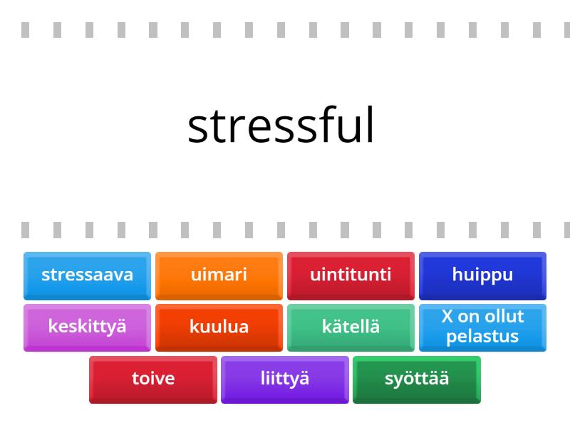 Opiskele uusia sanoja - Find the match