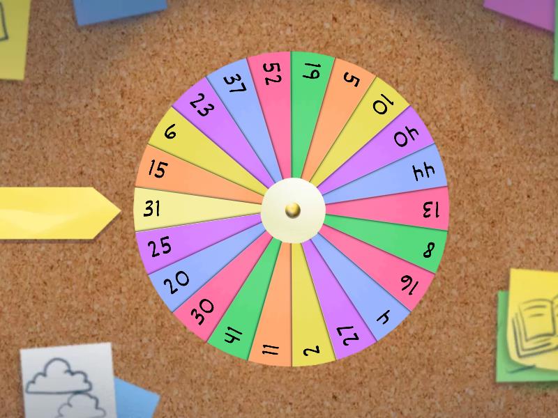Find the number- Game - Spin the wheel