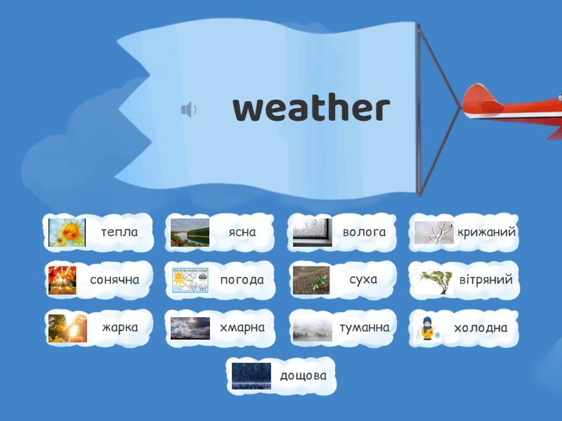 Seasons and Weather adjectives - Find the match