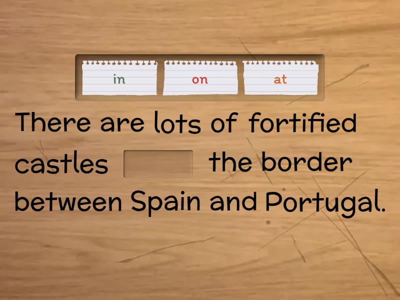 B2.6 | Prepositions In, On, At - Missing word