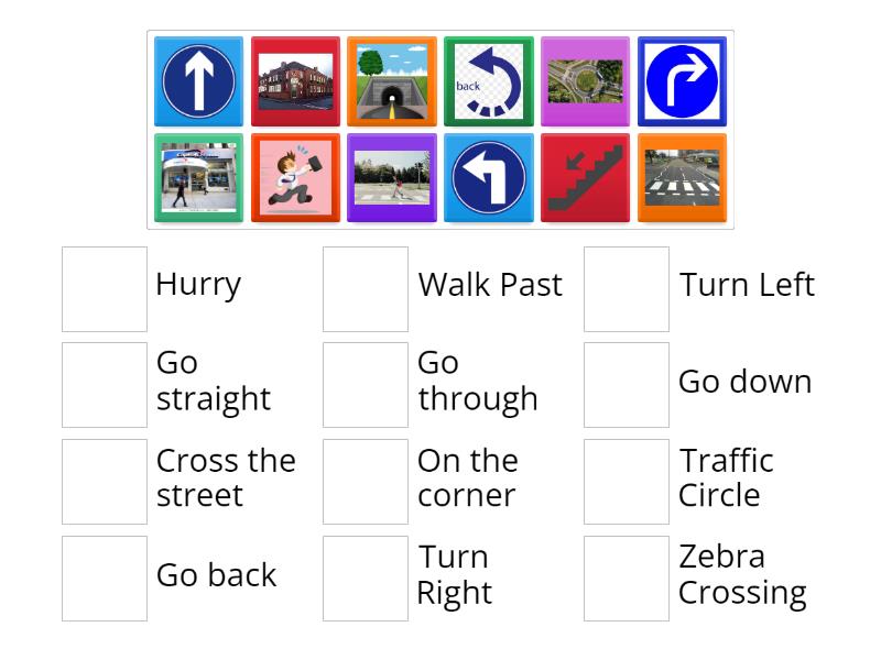 Unit 5 S1 Direction Words - Match up