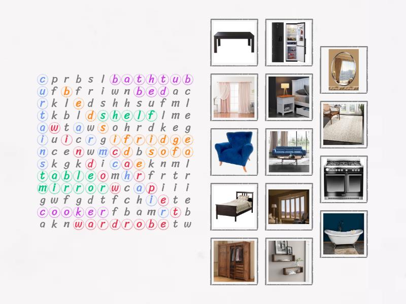 Furniture - Wordsearch