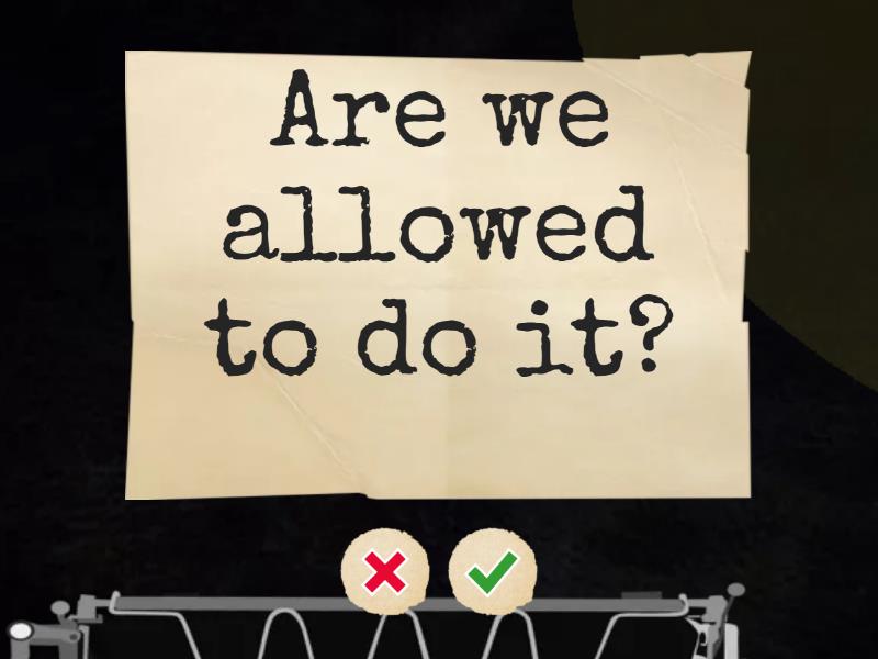 Are you allowed to do it? - Flash cards