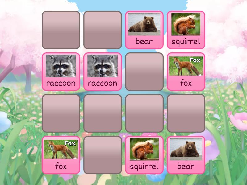 Forest/Woodland Animals - Matching pairs