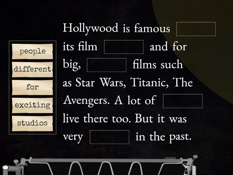 Hollywood - Complete the sentence
