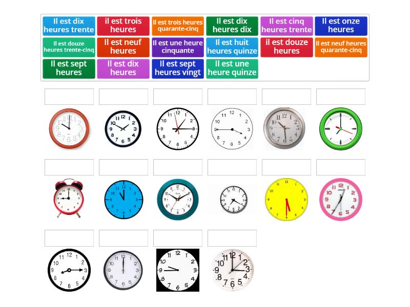 les heures fle - Match up