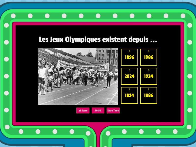 FK1 - Les Jeux Olympiques [rallye-copie] - Gameshow quiz