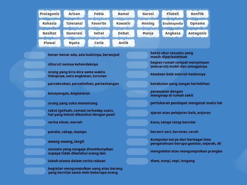 LKPD MAKNA KATA - Match up