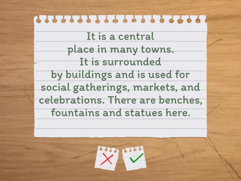 Places and buildings - Flash cards