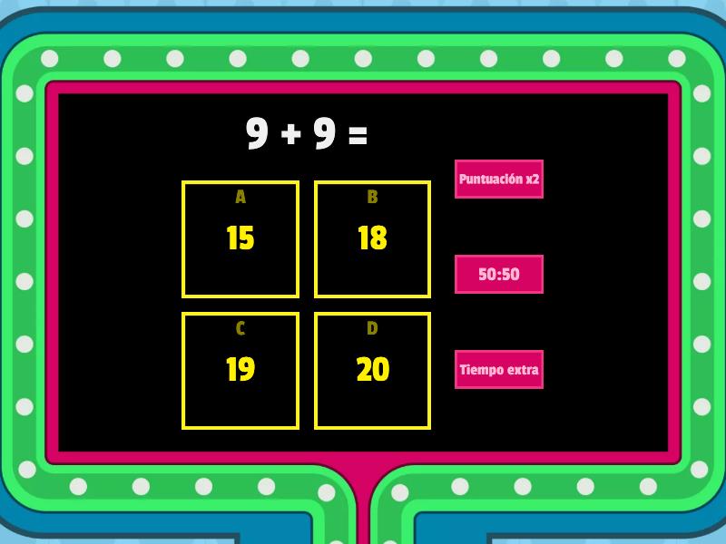 SUMAS DE IGUALES - Gameshow quiz