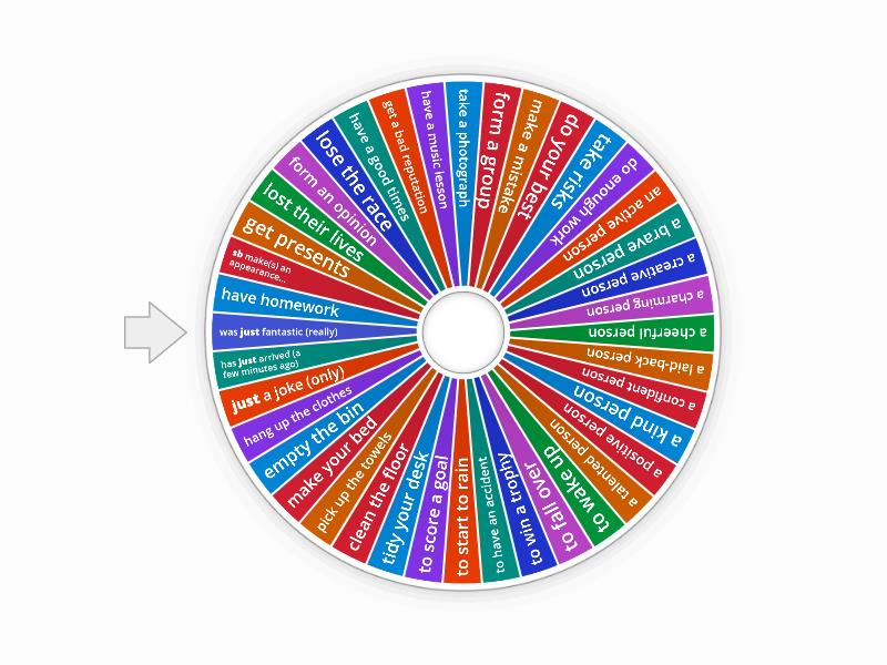 THINKING SPACE B1 UNIT 1 SB Vocabulary revision - Spin the wheel