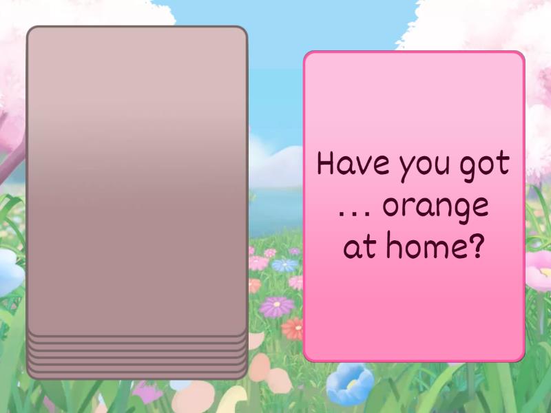 4A P3 Some, any, a/an - Speaking cards