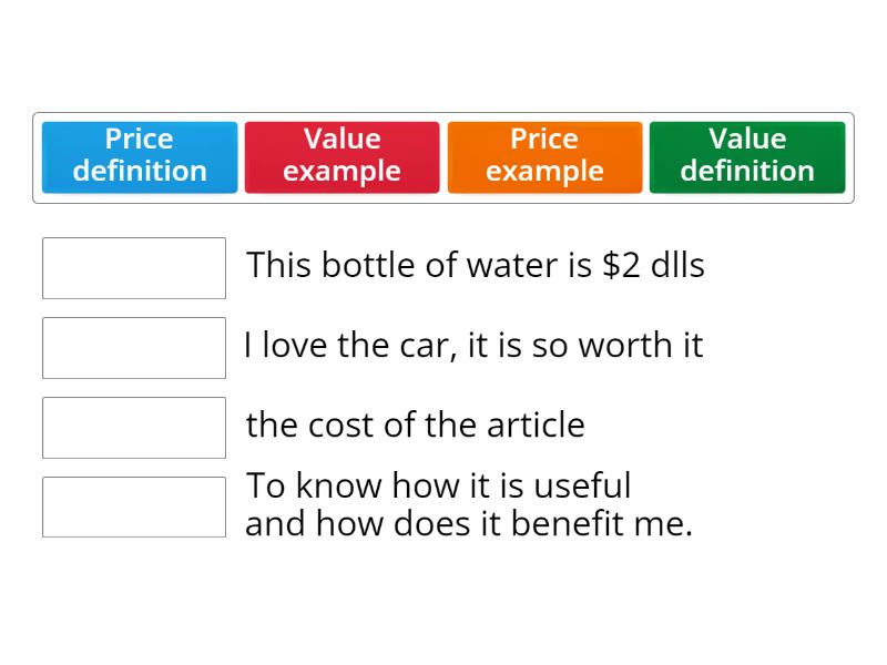 Price and Value - Match up