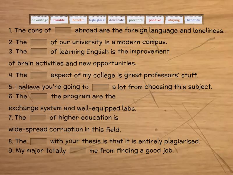 Practice new FL - Complete the sentence