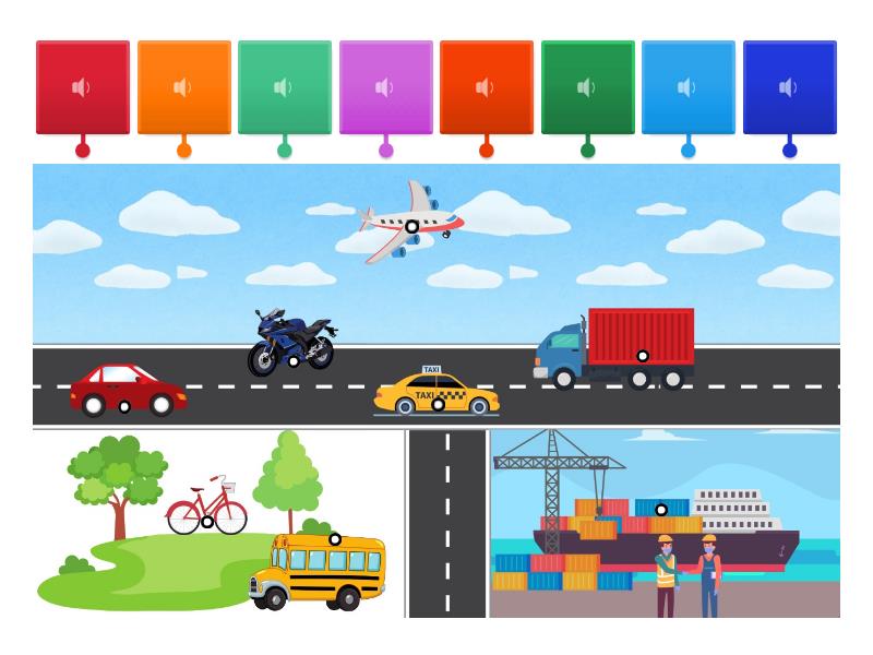 Means of transport - Labelled diagram