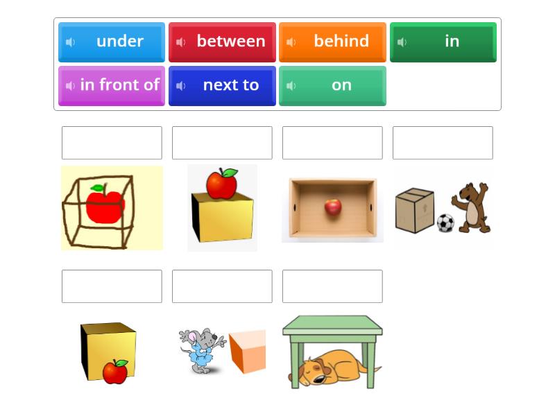 preposition - Match up