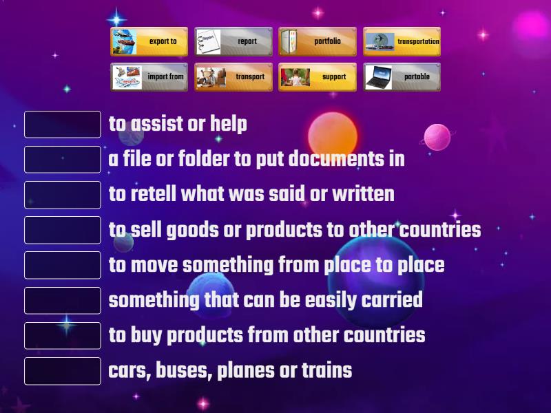 Unit 6 Morphology Revision Port Match Up