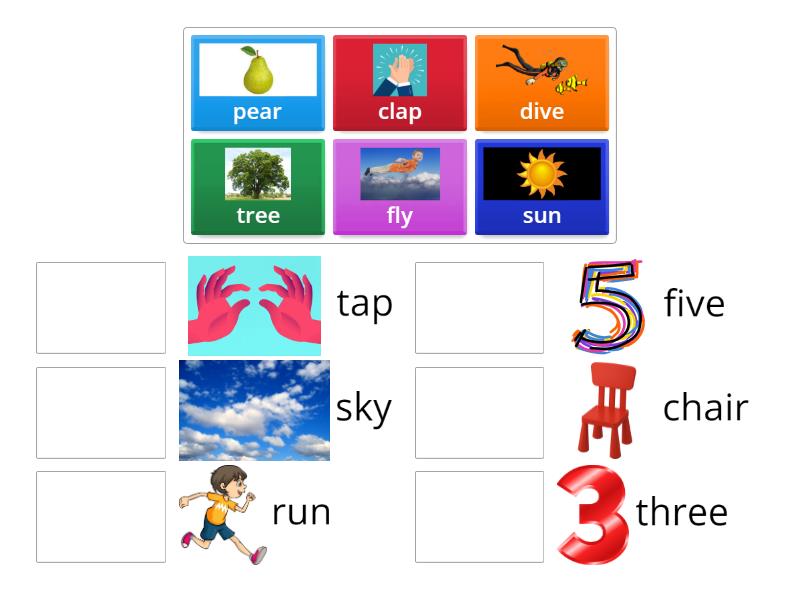 43 rhyming words - Match up