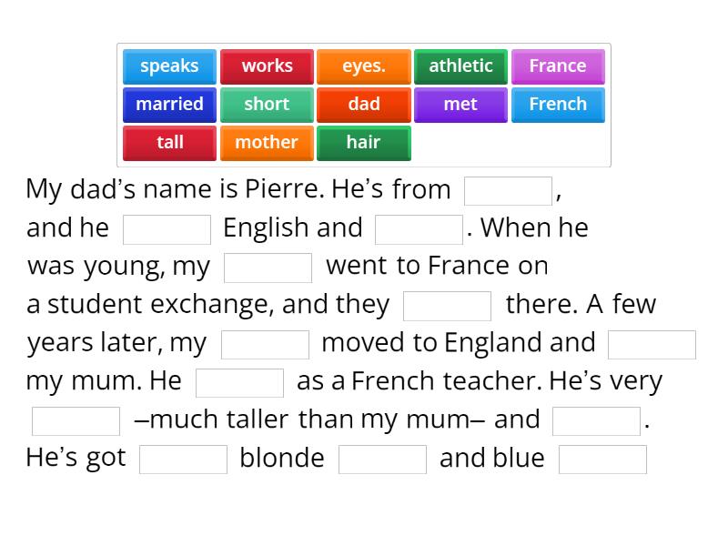 Who is your father? - Complete the sentence
