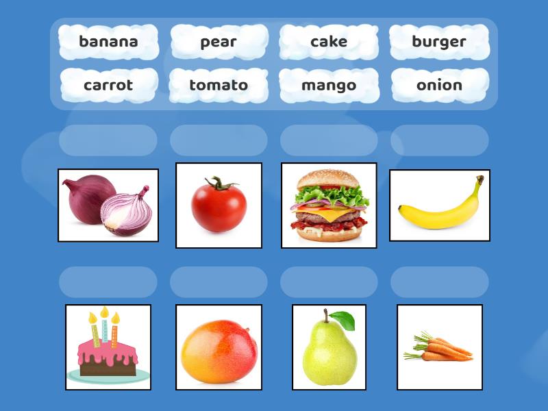 Academy Stars 1. Unit 10. Food Vocabulary Match - Une las parejas
