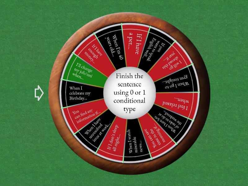 CS Zero/First Conditional Speaking Practice - Random wheel