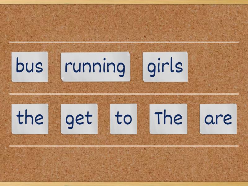 PRESENT CONTINUOUS - Unjumble