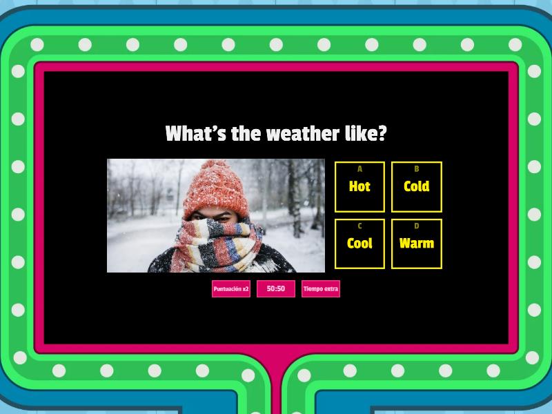 SEASONS AND OUTDOOR ACTIVITIES QUIZ - Gameshow quiz