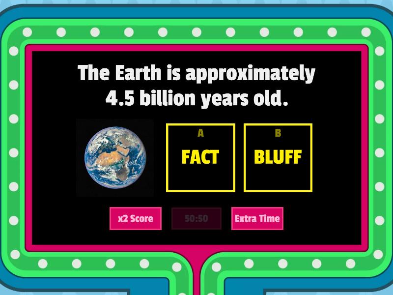FACT OR BLUFF - Gameshow quiz