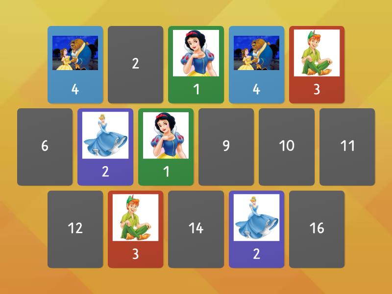 Fairy Tale - Memory Game - Matching pairs