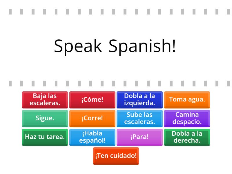 Los mandatos informales - cap. 3B - Find the match