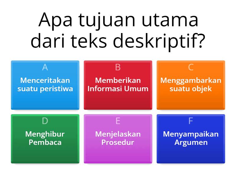 Mengenal Teks Deskriptif - Quiz