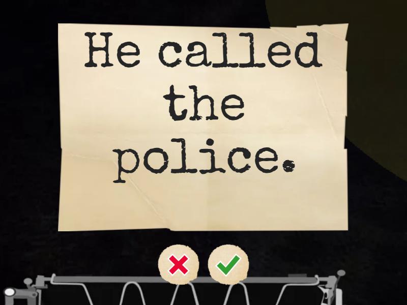I called the police. - Flash cards