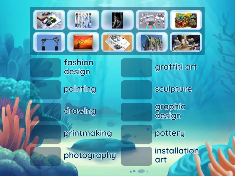 types of art. - Match up