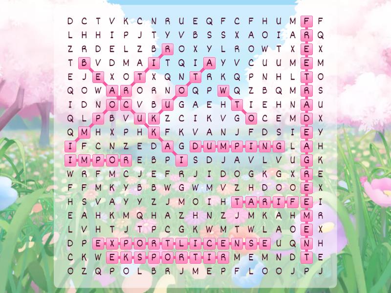 INTERNATIONAL TRADE - Wordsearch