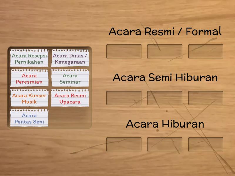 Jenis - Jenis Acara - Group sort