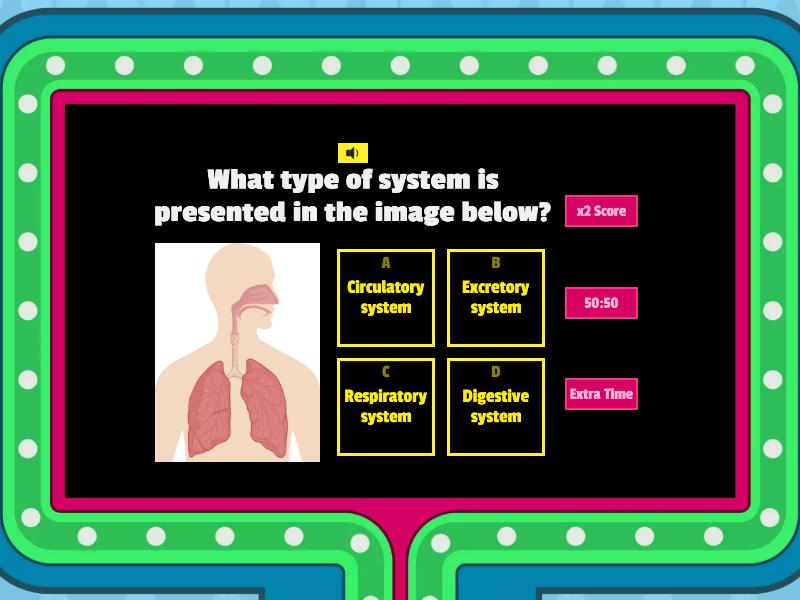 Respiratory System and Circulatory System: Quiz - Gameshow quiz