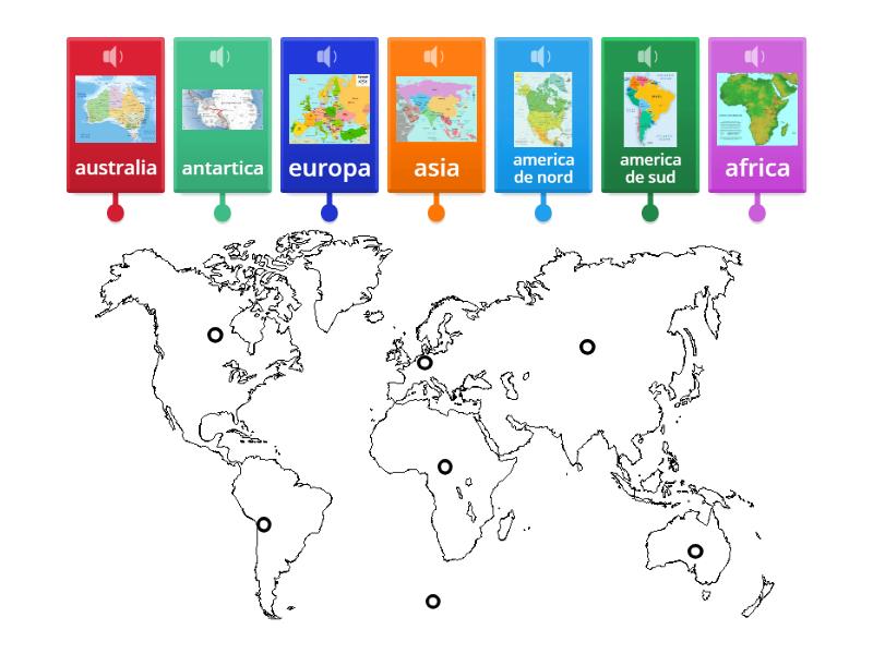 continentele lumii - Labelled diagram