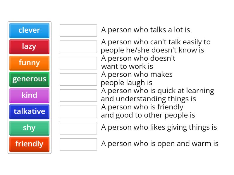 EF Pre-int 1B Personality - Match up