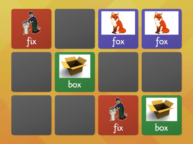 letter x - Matching pairs