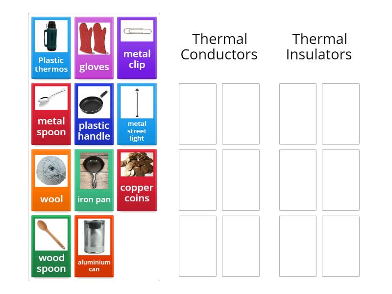 Thermal Conductors and Insulators - Group sort