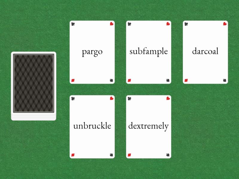 Advanced Decoding Survey - Form A Set 3 - Cartas al azar