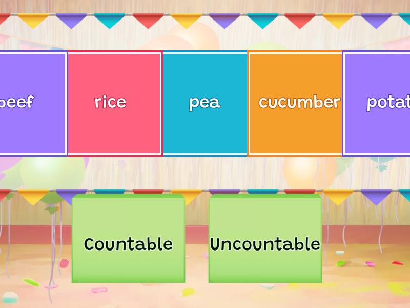 Countable or uncountable - Speed sorting