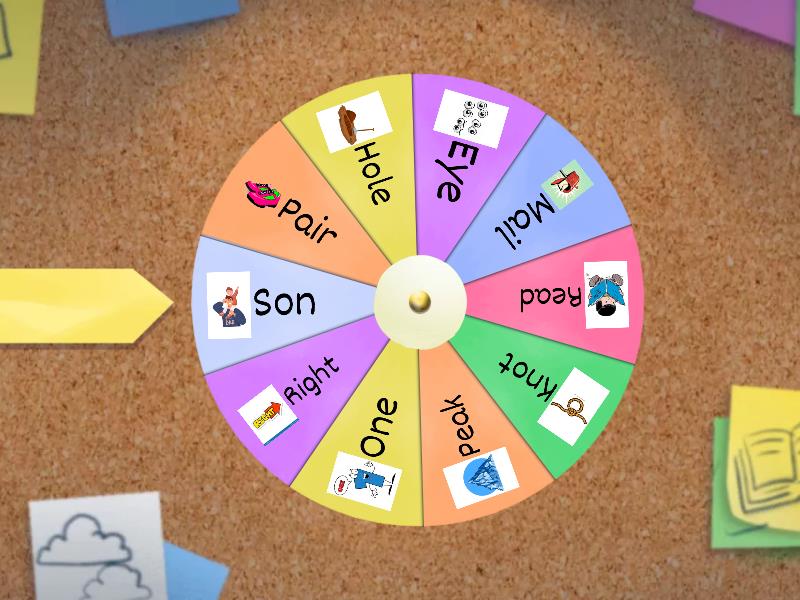 Homophone spinner - Spin the wheel