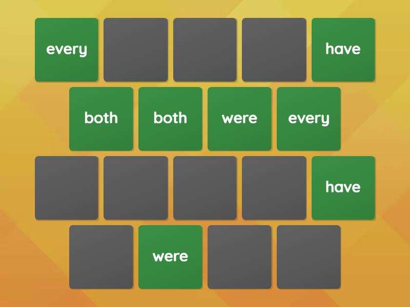 non phonetic words FS 1-8 - Matching pairs