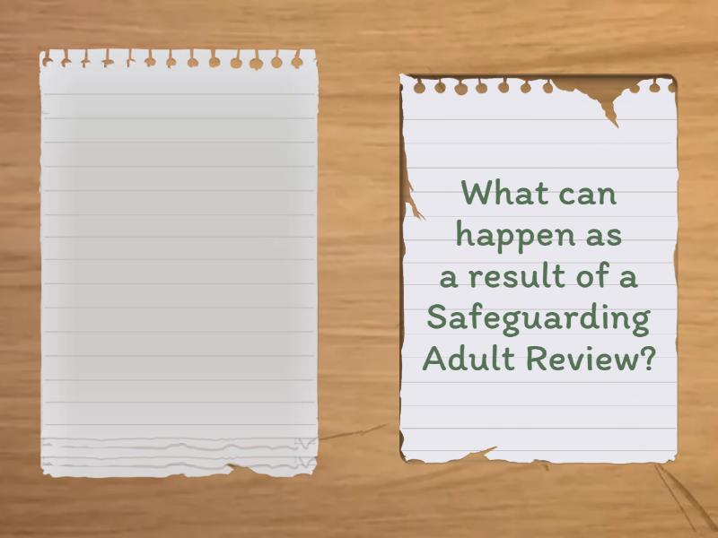 Safeguarding Adult review recap - Speaking cards