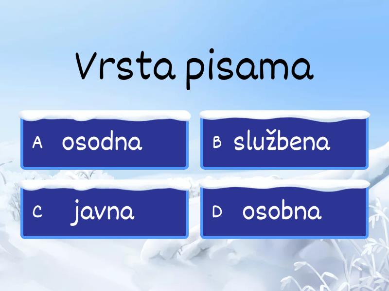 Gradiva 7. razreda - Quiz