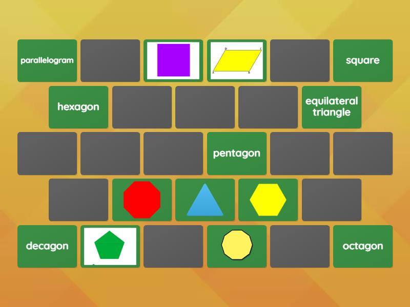 Match the 2D shapes - Combine os pares