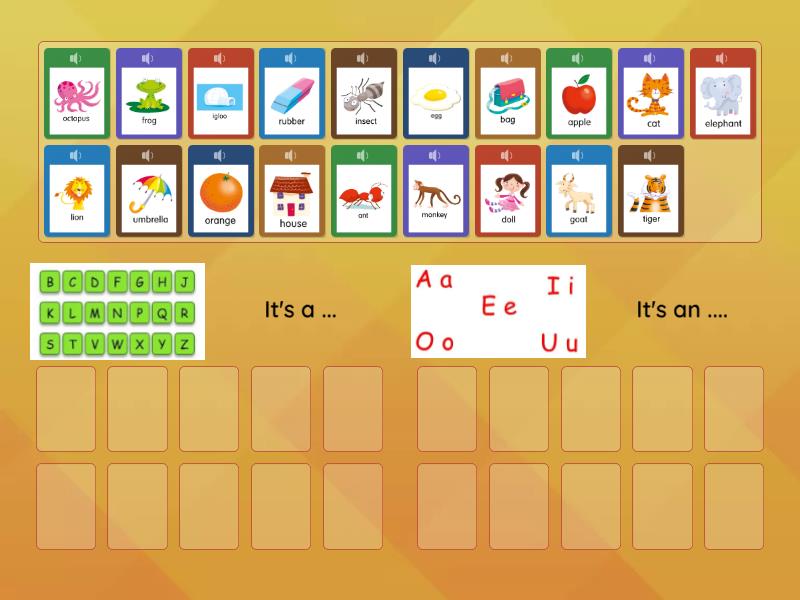 AS1 U2 What's this? It's a/an ... - Ordenar por grupo