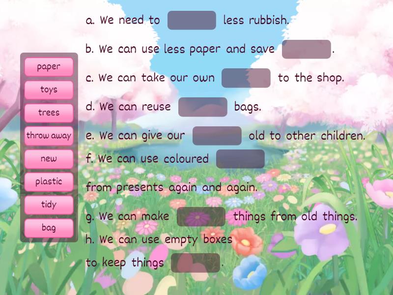 Reduce_reuse_recycle - Complete the sentence